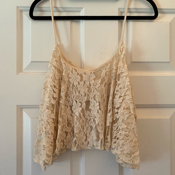Elan | Tops | Lace Crop Tank Top | Poshmark